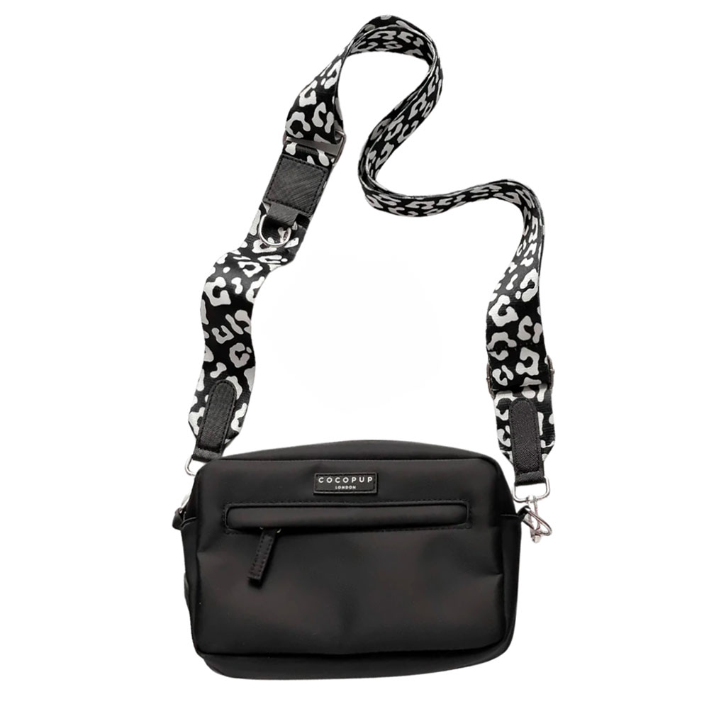 Cocopup Black Bag With Black Leopard Strap | Fun & Thoughtful Gifts