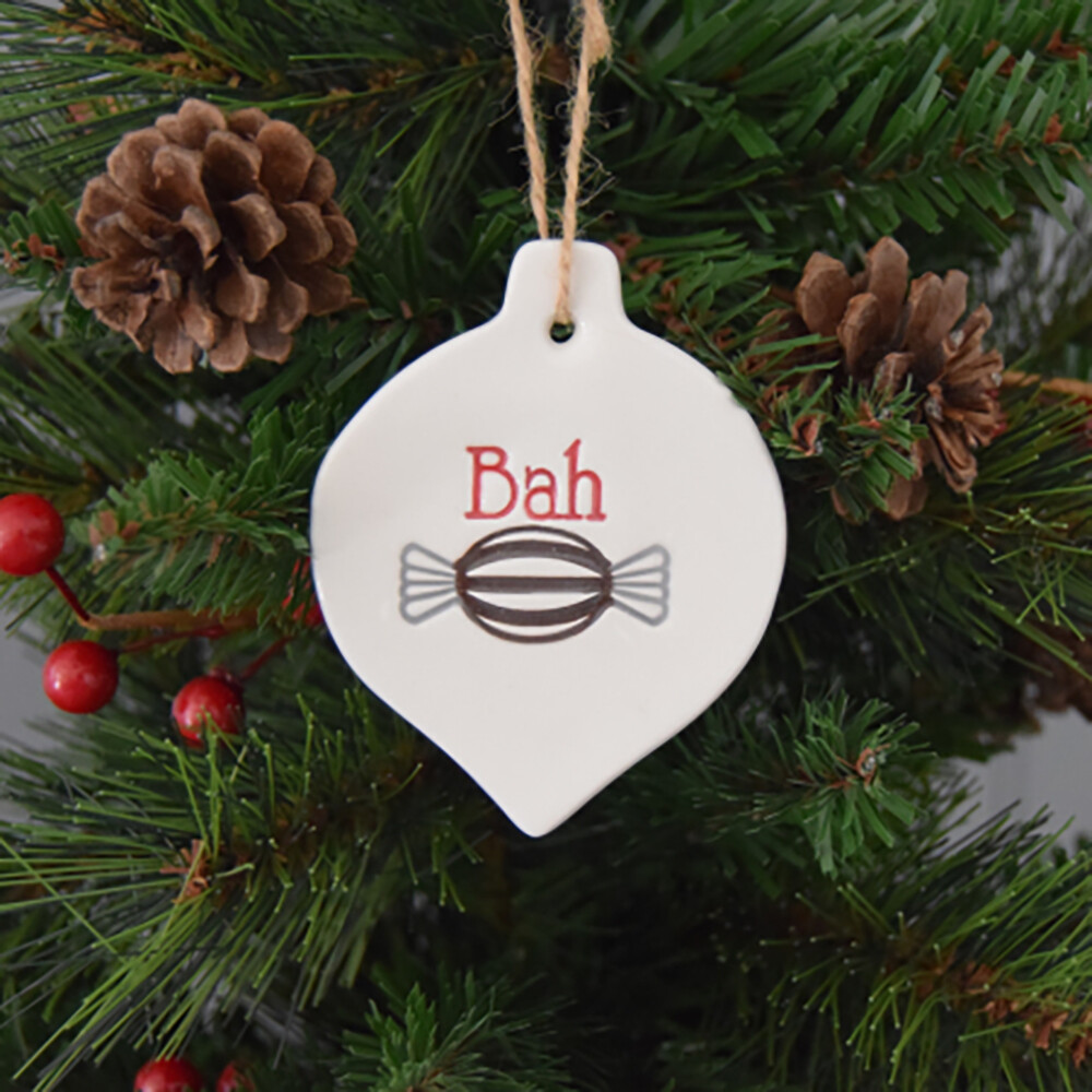 Bah Humbug Ceramic Bauble | Buy Christmas Decorations from Utility Gift UK
