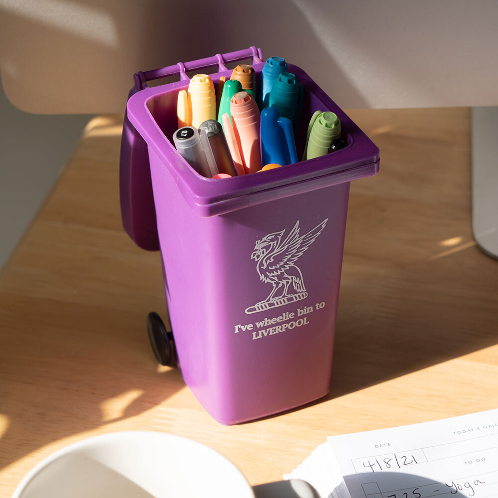 Liverpool Purple Wheelie Bin Desk Tidy, Buy Online Today | Utility ...