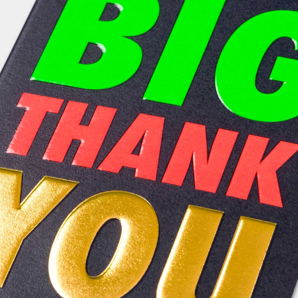 Bold Big Thank You Card | Utility Gift UK