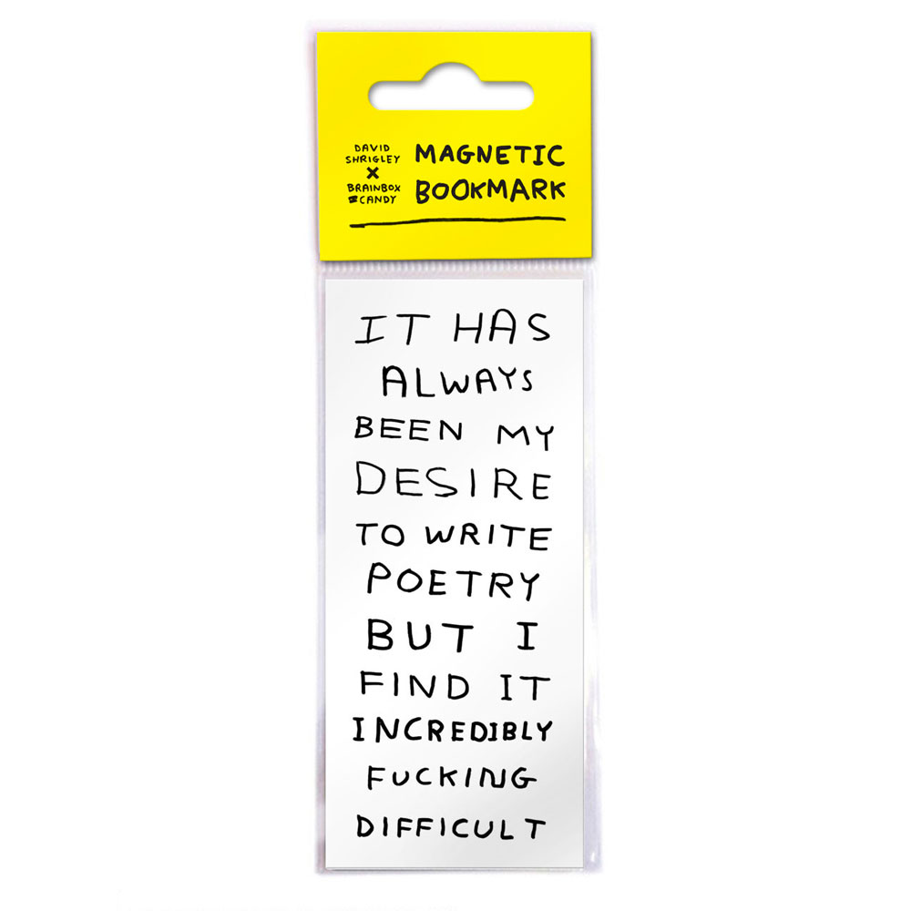 David Shrigley Write Poetry - Magnetic Bookmark | Utility Gift UK
