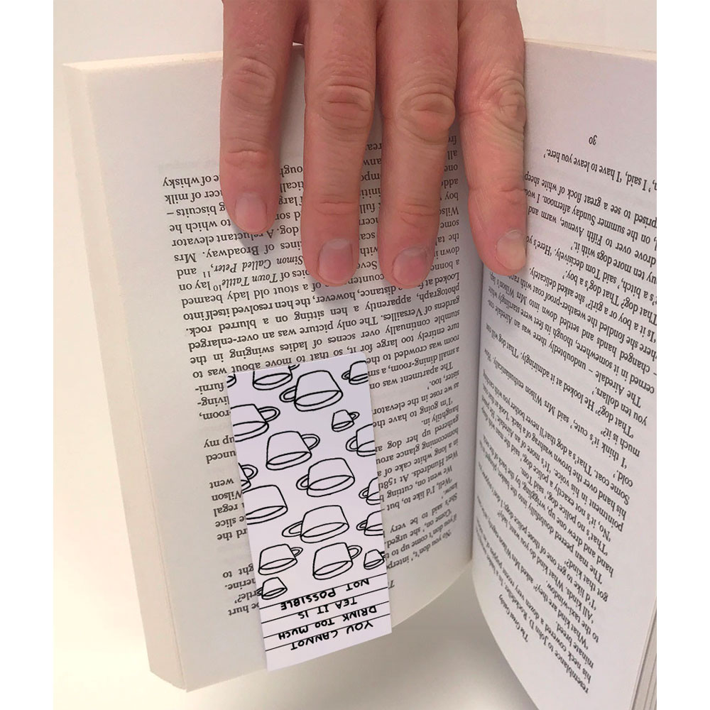 David Shrigley Too Much Tea - Magnetic Bookmark | Utility Gift UK