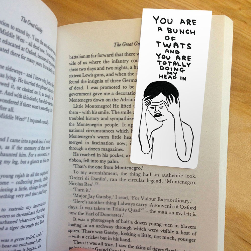 David Shrigley Bunch of Twats - Magnetic Bookmark | Utility Gift UK
