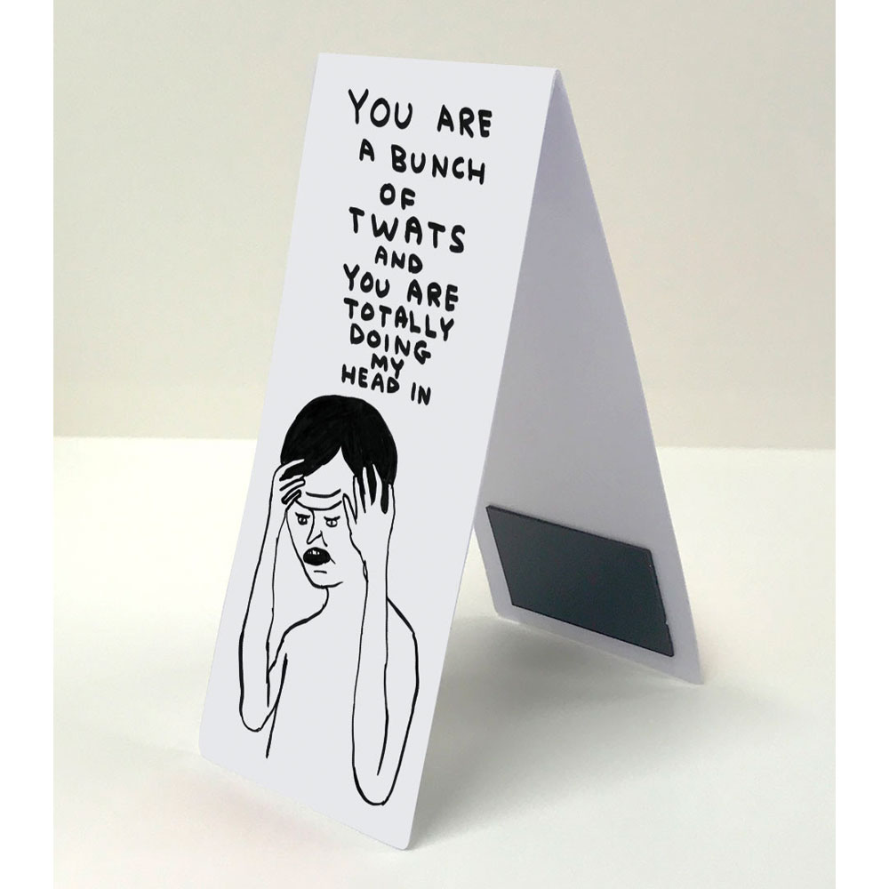 David Shrigley Bunch of Twats - Magnetic Bookmark | Utility Gift UK