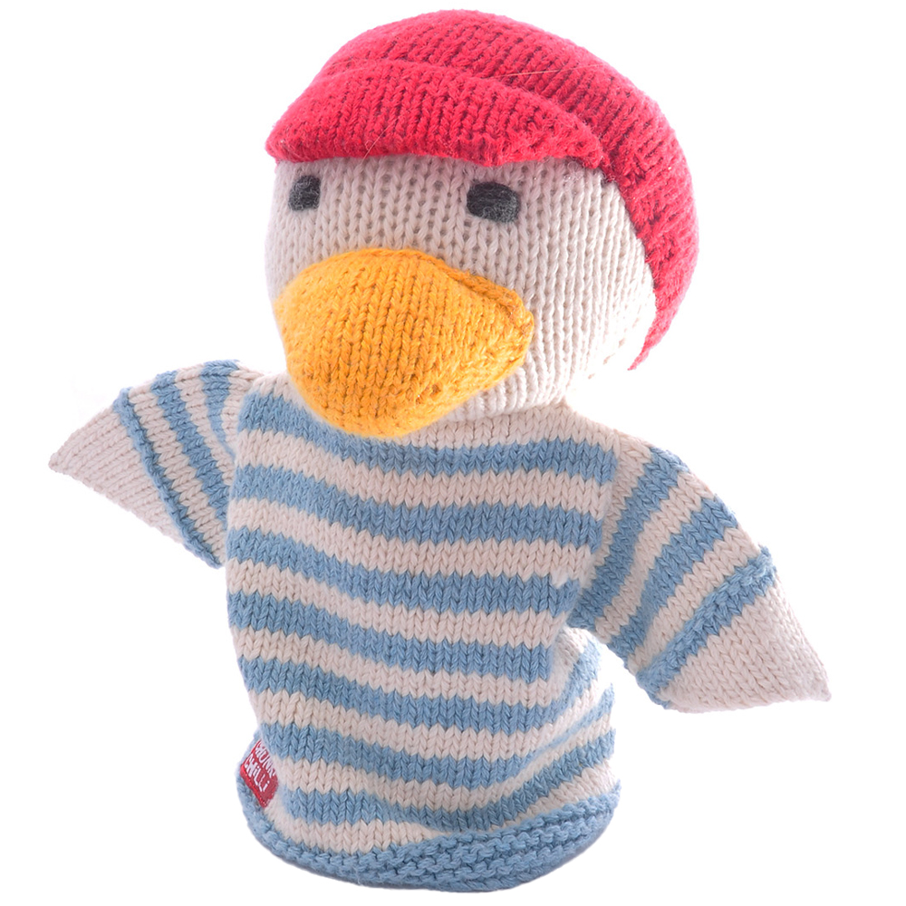 Buy the Hand Knitted ChunkiChilli Organic Cotton Duck Hand Puppet