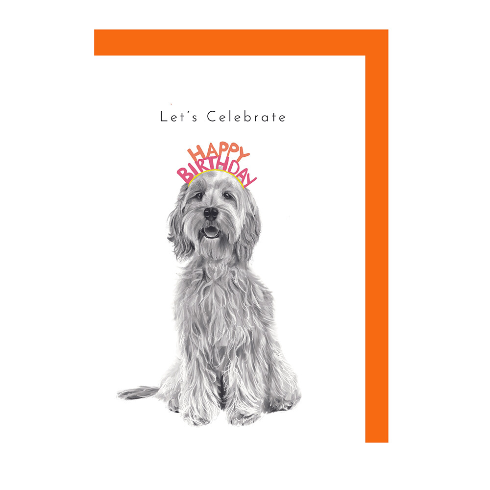 Cockapoo Let's Celebrate Card, Celebration Greetings Card | Utility Gift UK