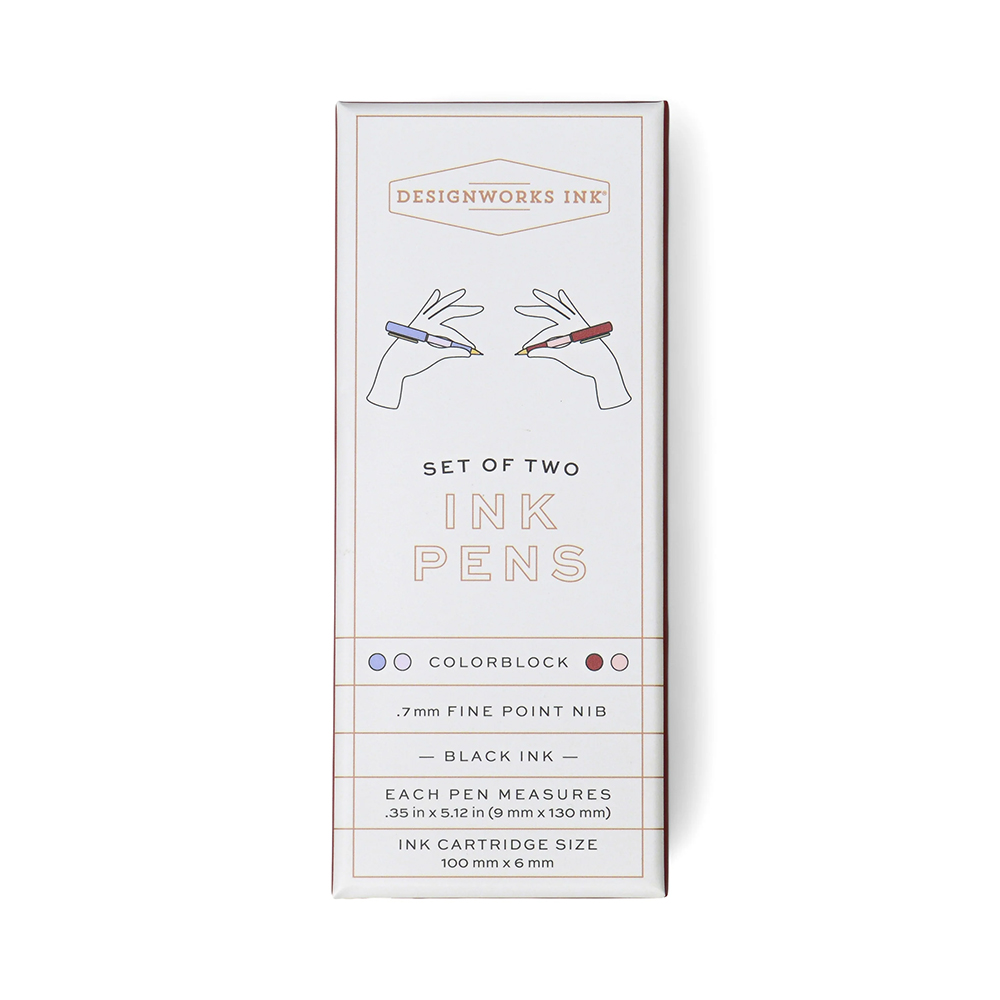 Lavender & Blush Colour Block Pens | Design Works Ink