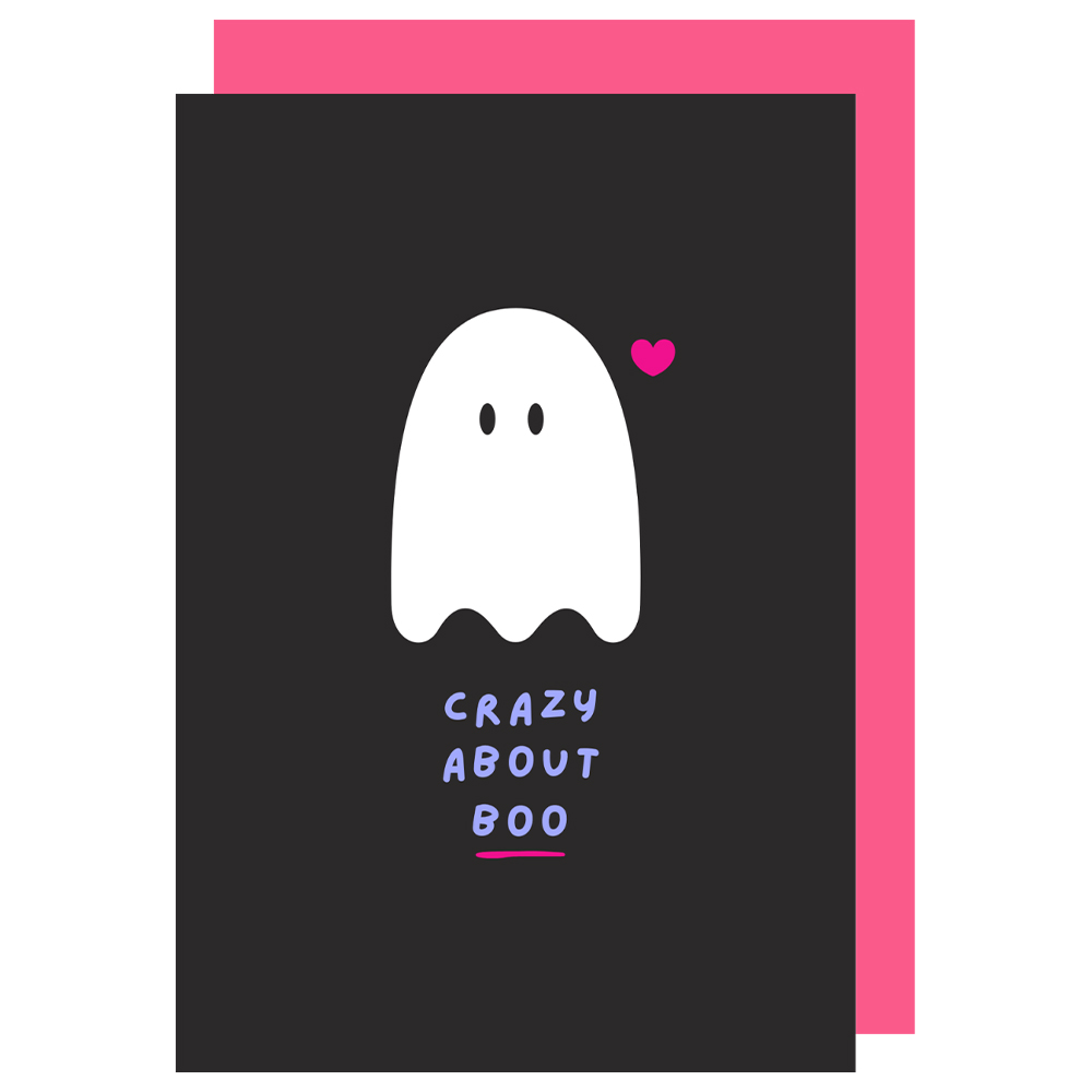 Crazy About Boo Valentines Card | Utility Gift UK