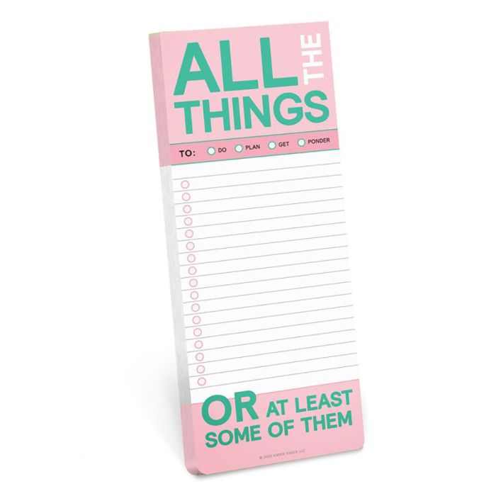 All The Things List Pad | Utility Gift UK