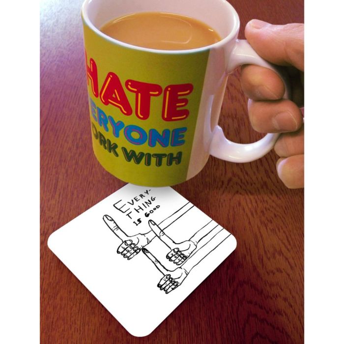 David Shrigley Everything Is Good Coaster | Utility Gift UK