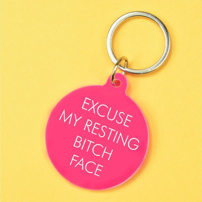 Excuse My Resting Bitch Face Keyring | Utility Gift UK