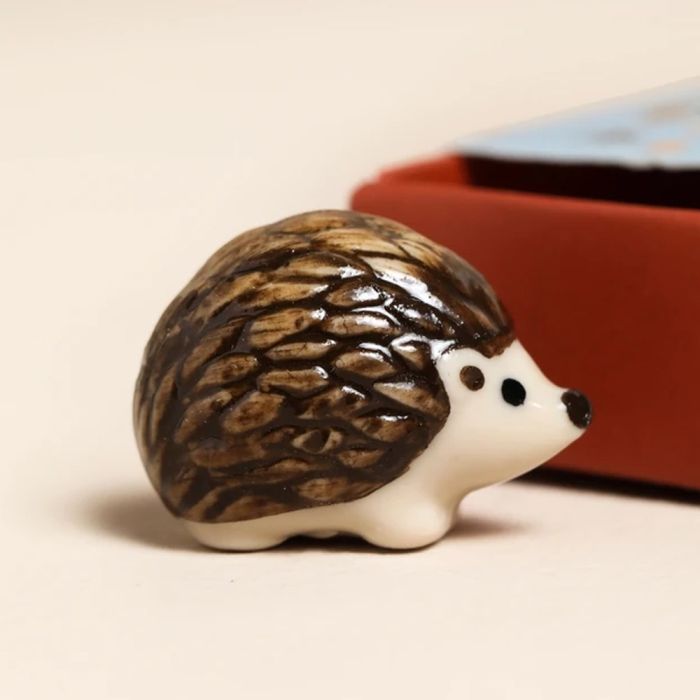 Buy the Hedgehog Tiny Matchbox Ceramic Token by Lisa Angel