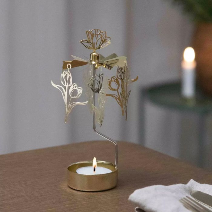 Buy the Tulips Gold Candle Holder | Pluto Produkter