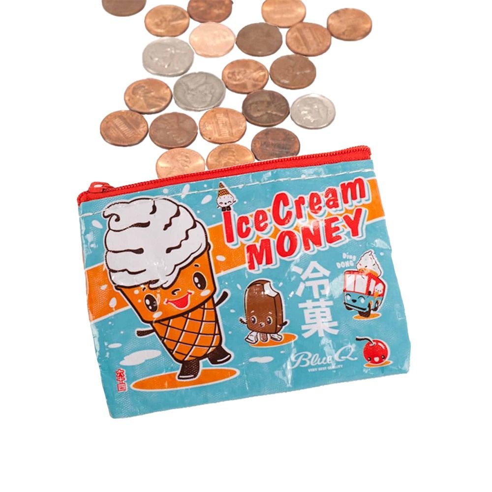 Buy the Ice Cream Money Blue Q Coin Purse