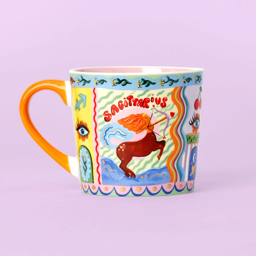 Buy the Sagittarius Astrology Zodiac Mug by Eleanor Bowmer