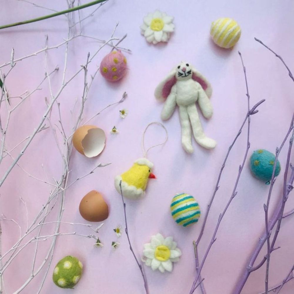 Buy the Baby Chicklet Decoration | Felt So Good Fairtrade