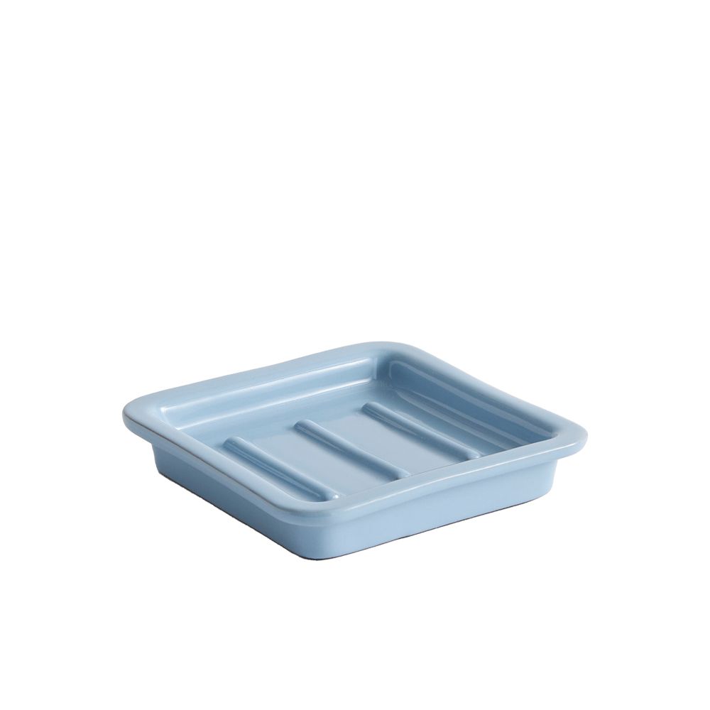 The HAY Soap Dish in Light Blue terracotta finish elevates any bathroom ...