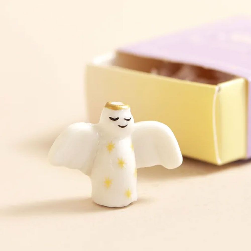 Lisa Angel Tiny Matchbox - Ceramic Angel Token