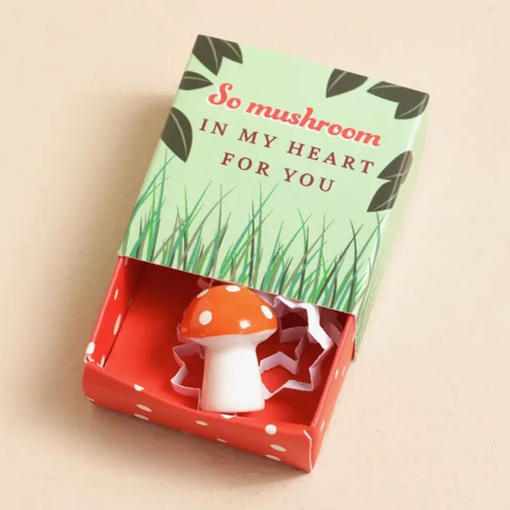 Lisa Angel Tiny Matchbox Ceramic Mushroom 'In My Heart'