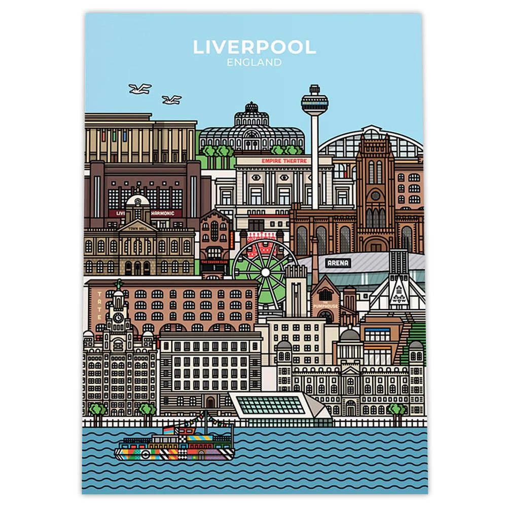 Buy the Liverpool A3 Print by Hannah Kirkland | Liverpool Gifts UK