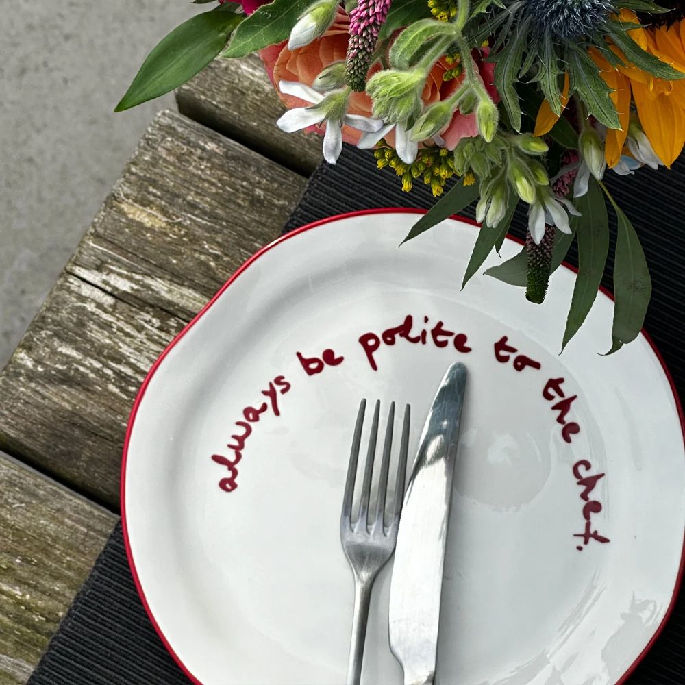 Buy the Always be Polite to the Chef Statement Plate | MAEGEN