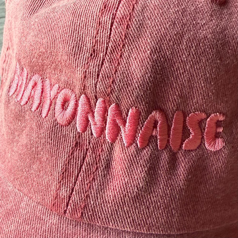 Buy the Mayonnaise Slogan Dad Cap by Silver Spider
