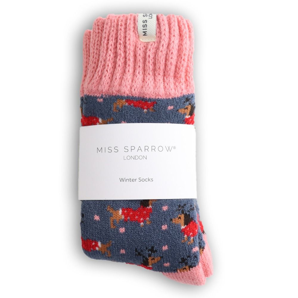 Buy the Sausage Dogs Thick Winter Socks | Miss Sparrow