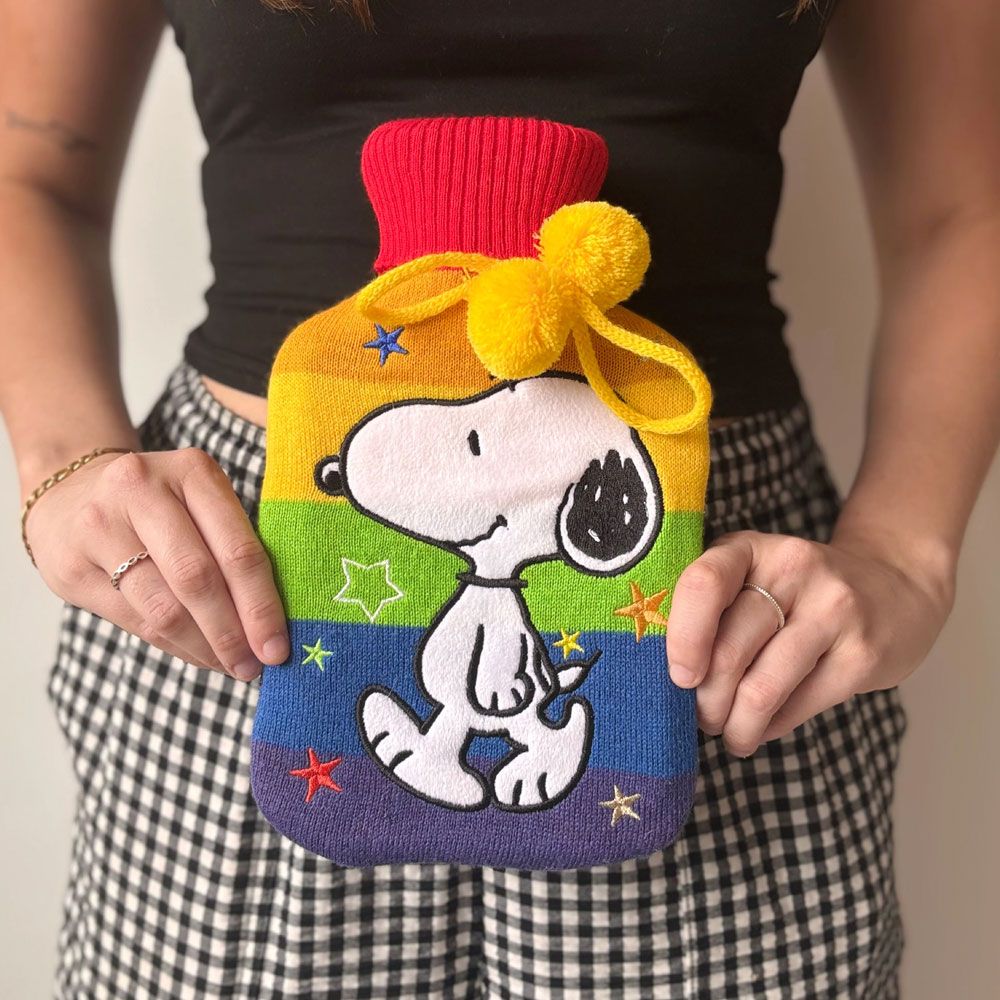 House Of Disaster Peanuts Snoopy Rainbow Hot Water Bottle