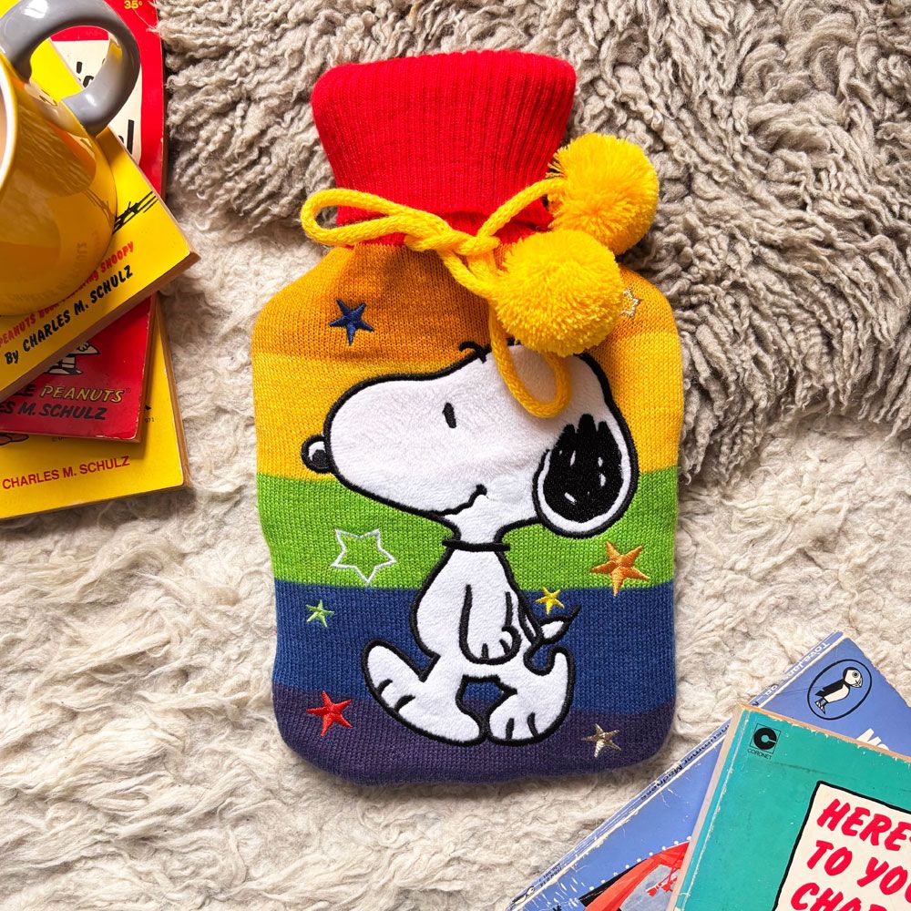 House Of Disaster Peanuts Snoopy Rainbow Hot Water Bottle