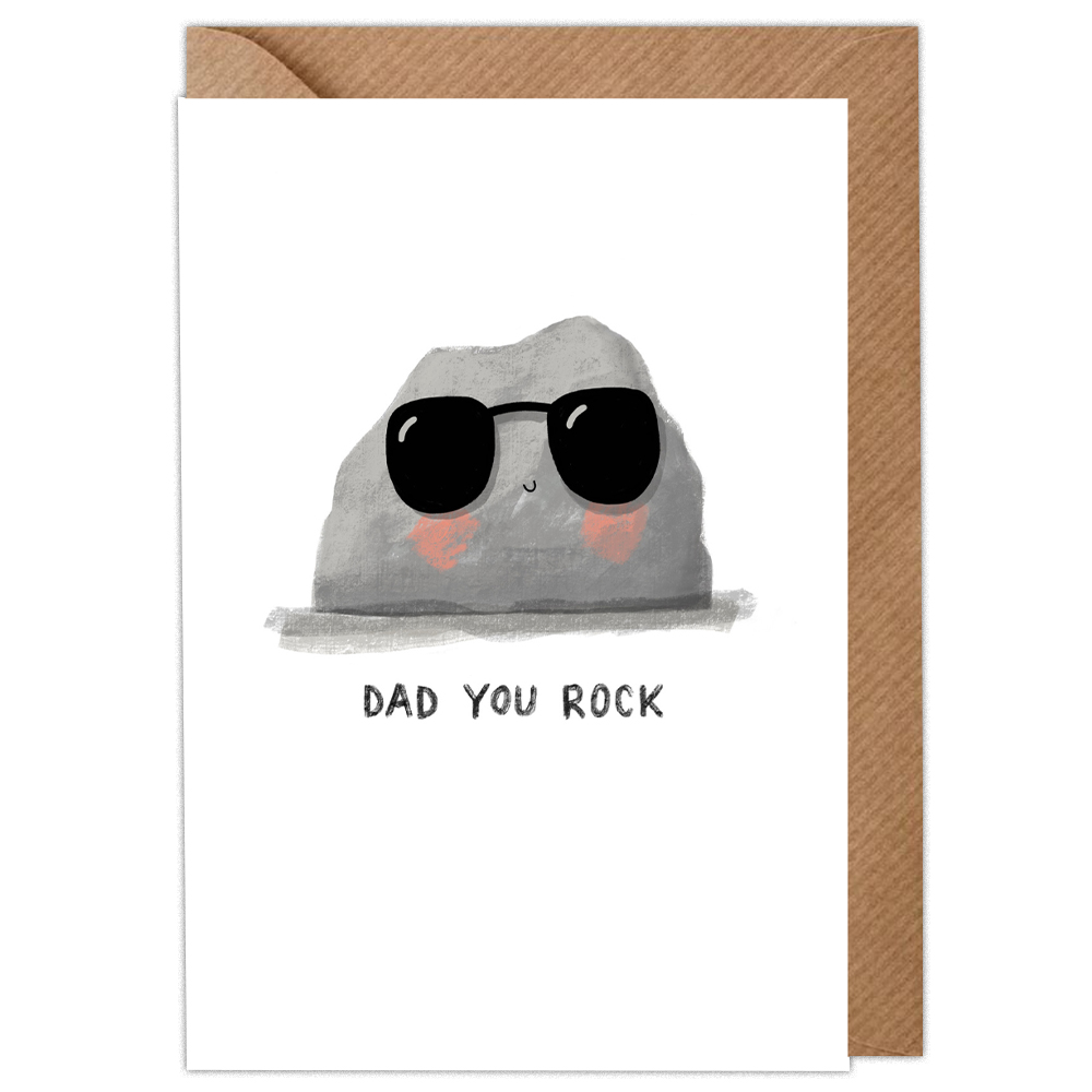 Dad You Rock Father's Day Card | Nicola Watson Illustration