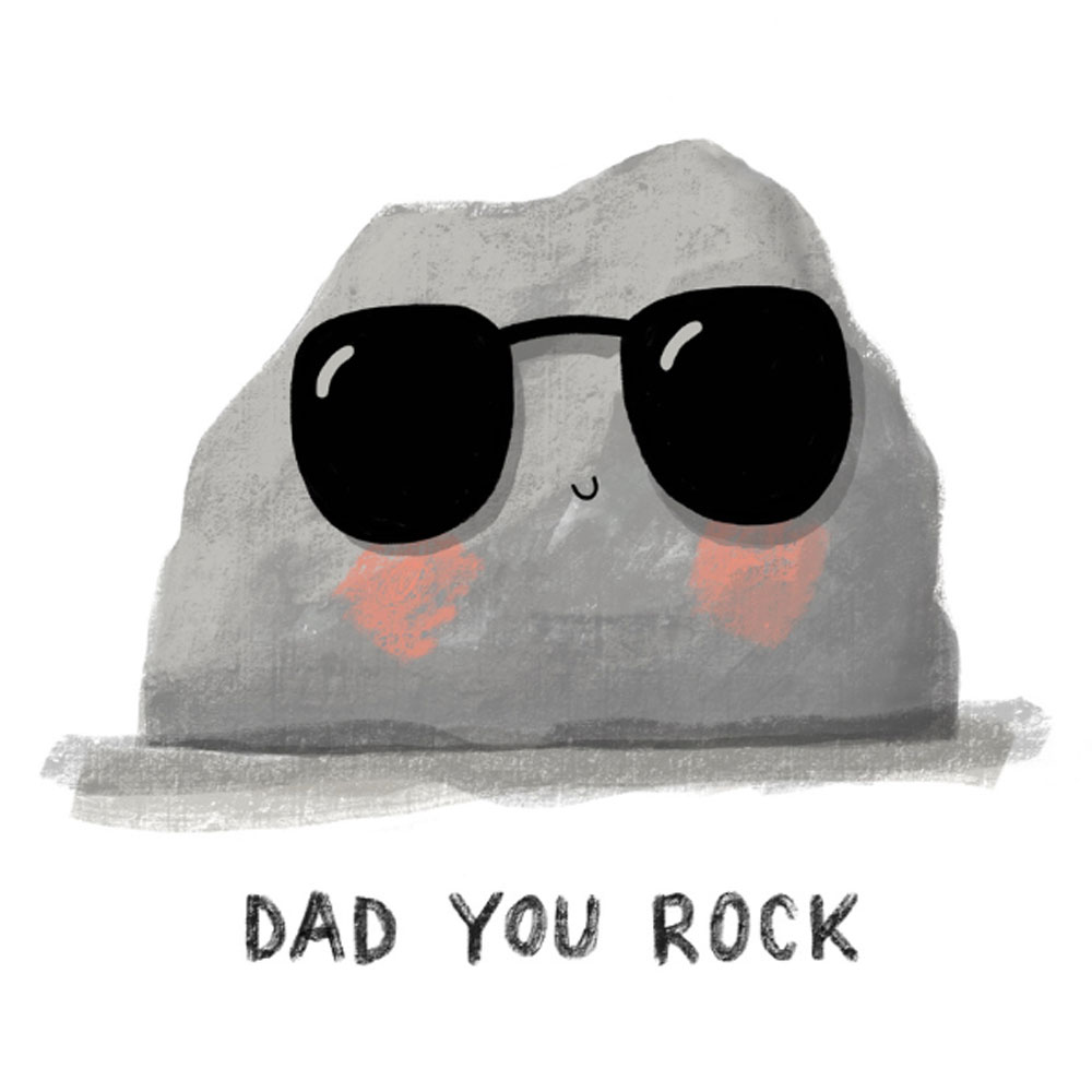 Dad You Rock Father's Day Card | Nicola Watson Illustration