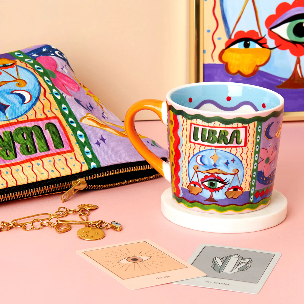 Buy the Libra Astrology Zodiac Mug by Eleanor Bowmer