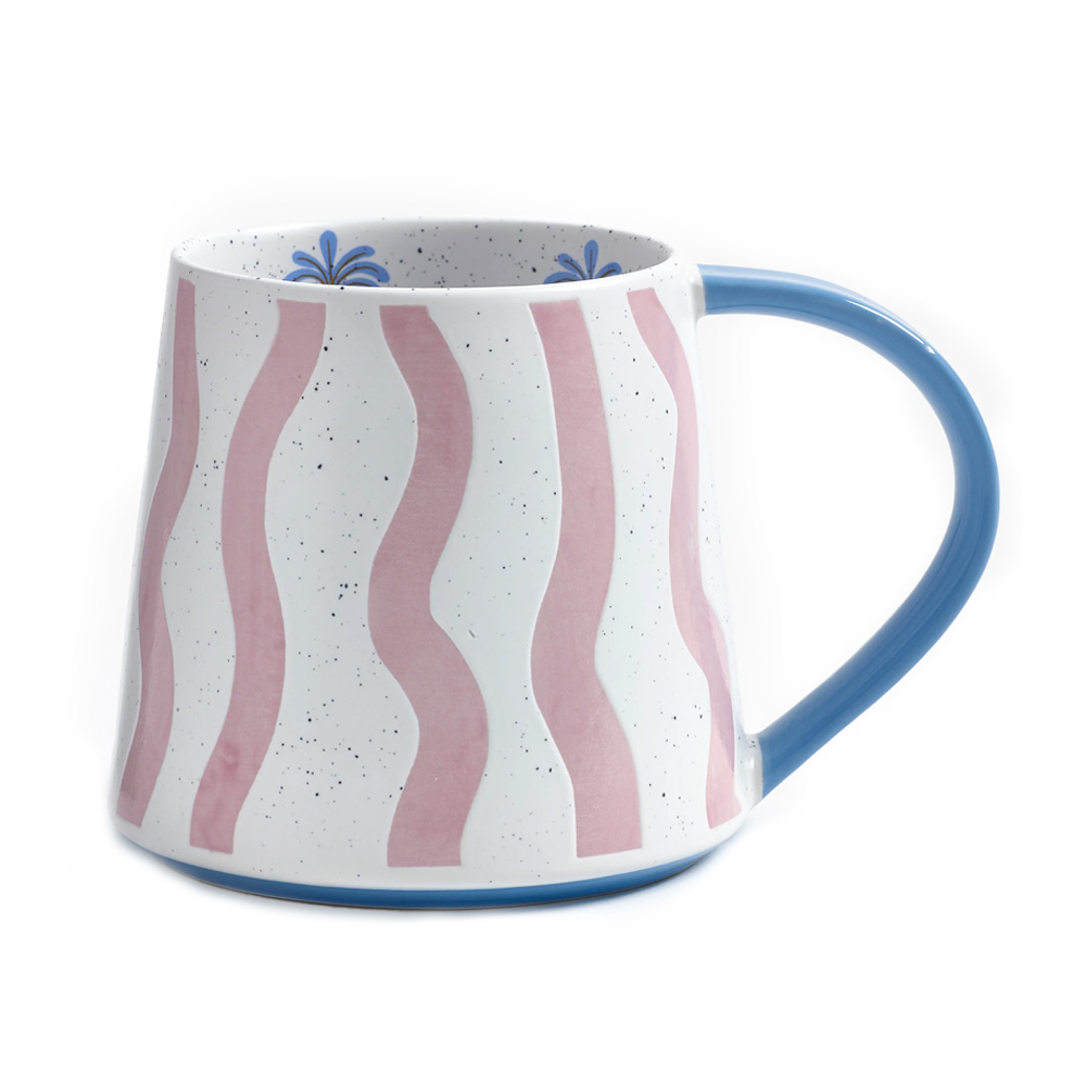 Eleanor Bowmer Pink Wave Mug | Utility Gift UK