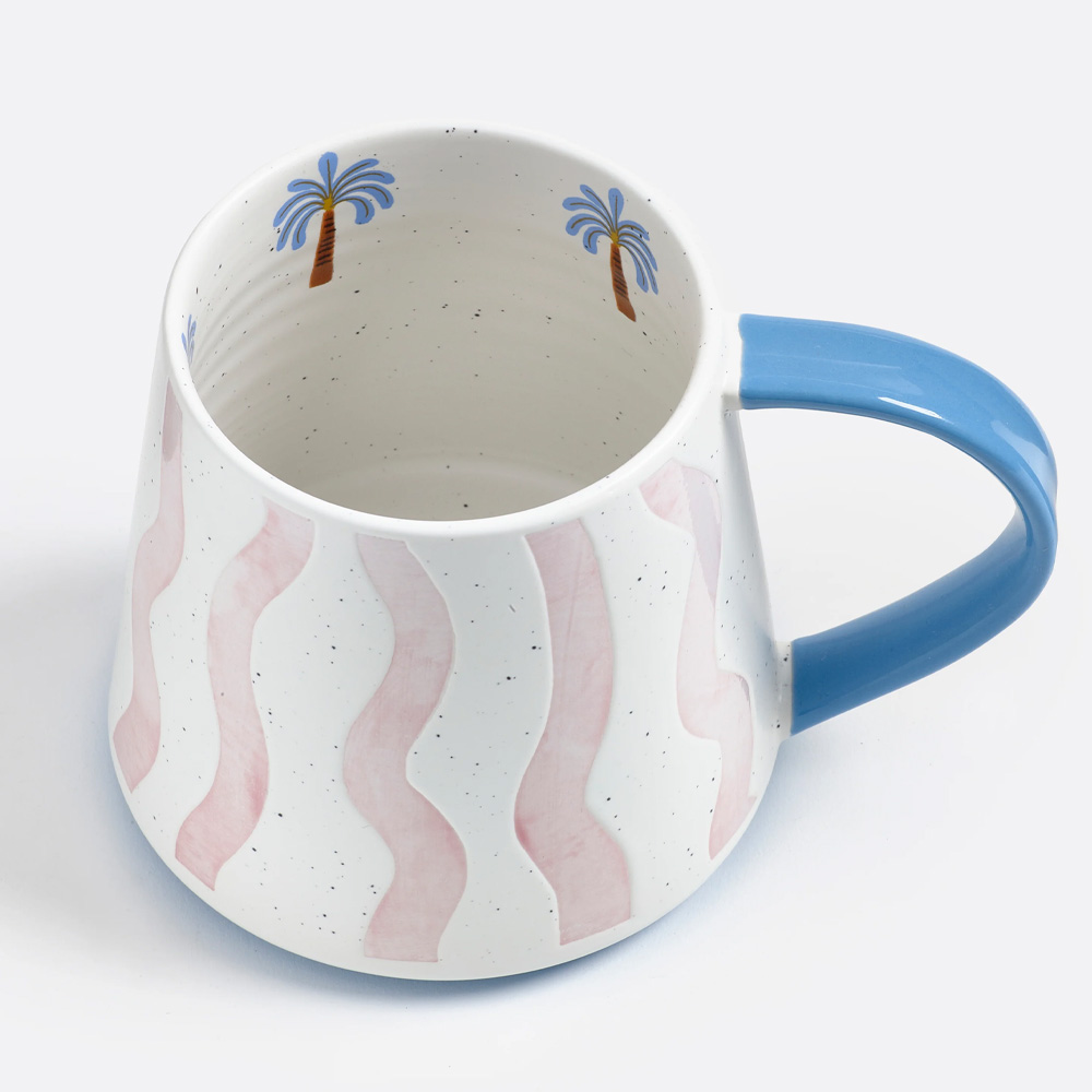 Eleanor Bowmer Pink Wave Mug | Utility Gift UK