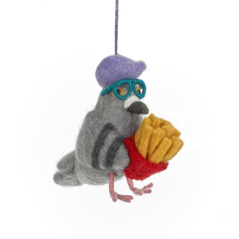 Buy the McPigeon Hanging Decoration | Felt So Good Fairtrade