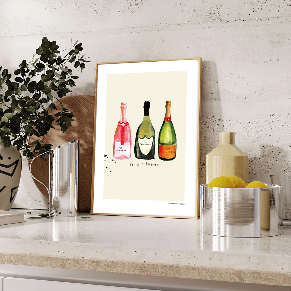 Poet & Painter Fizzy-O-Therapy A3 Print | Utility Gift UK
