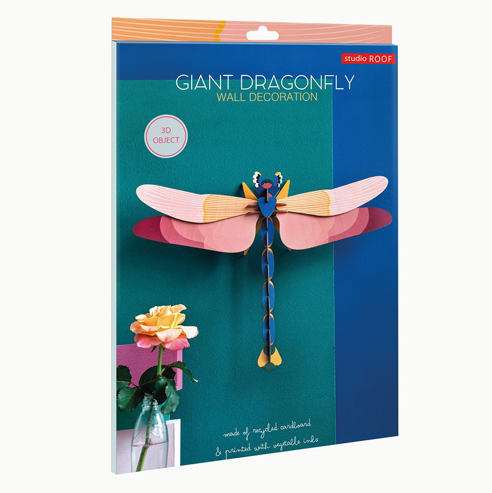 3D Giant Pink Dragonfly, Studio Roof | Utility Gift UK
