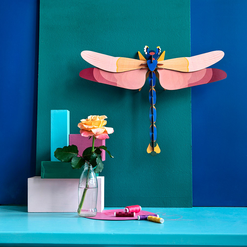 3D Giant Pink Dragonfly, Studio Roof | Utility Gift UK