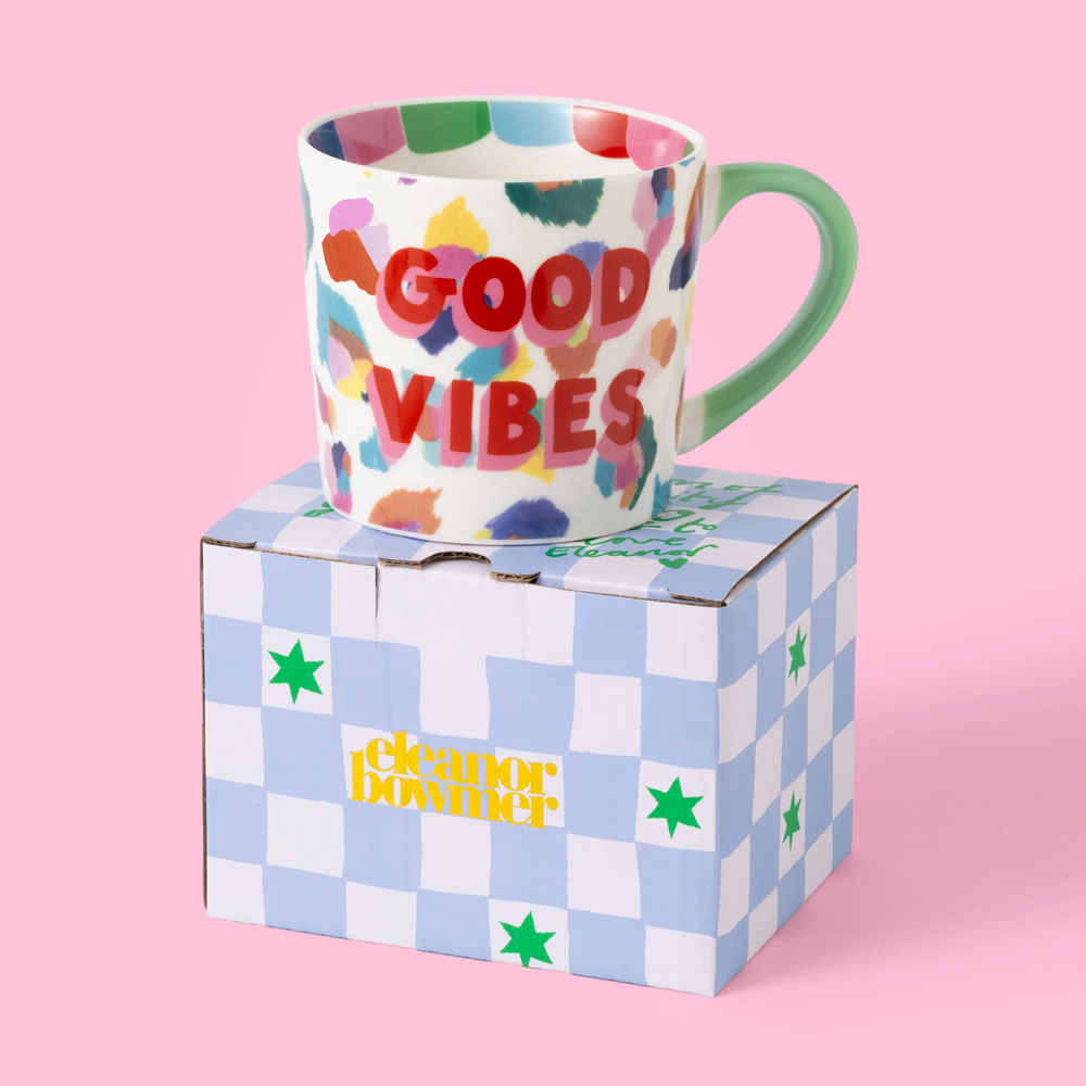 Eleanor Bowmer Good Vibes Mug | With Gift Box