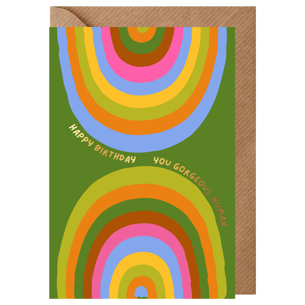 Gorgeous Human Rainbow Foil Card | Original Card Designs
