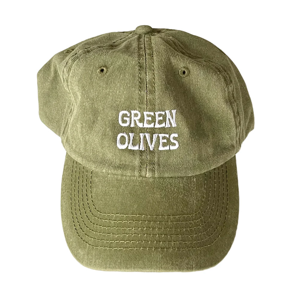 Green Olives Dad Cap | Embroidered Slogan Cap