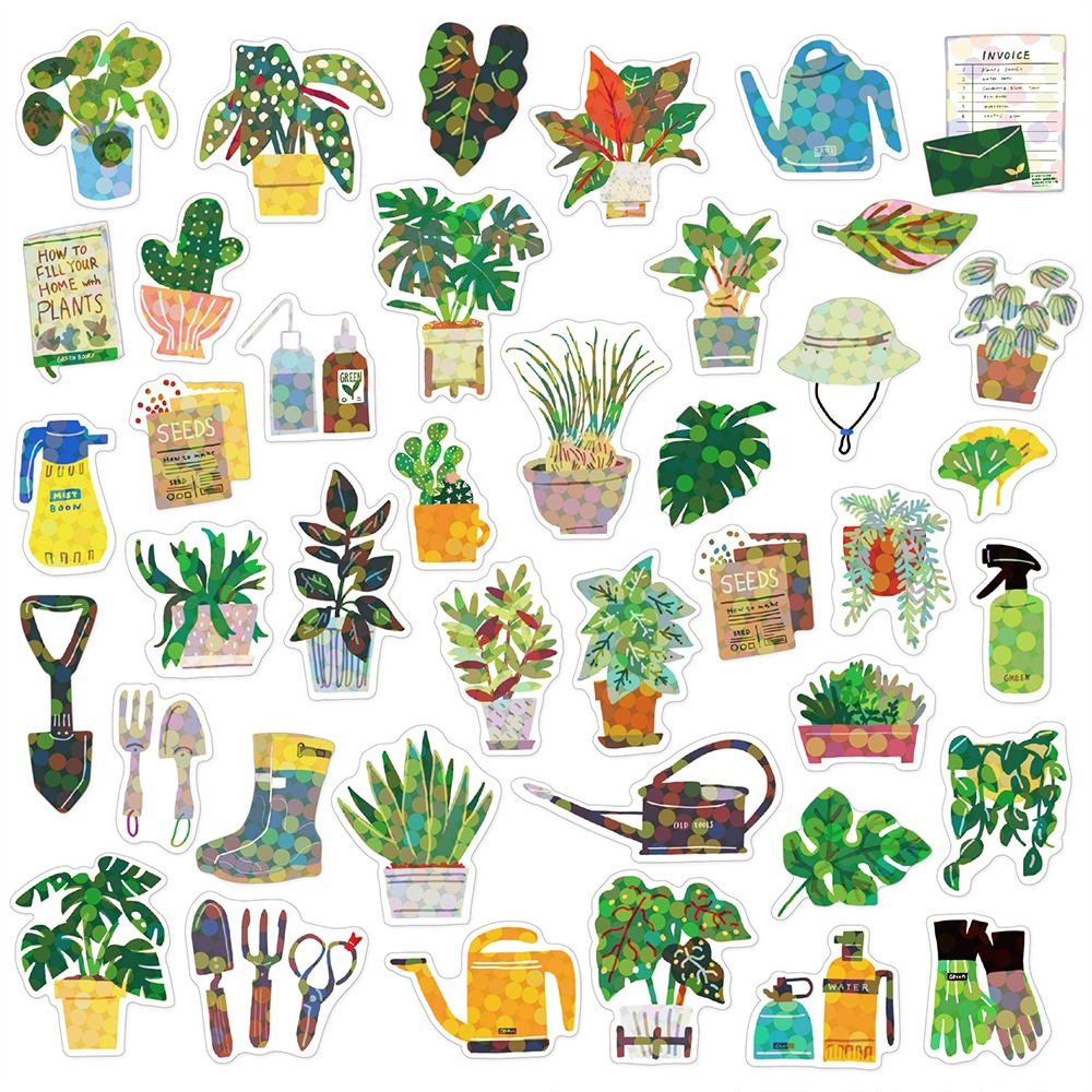 Buy the Haco Box of Green Market Stickers | Gifts for Plant Lovers