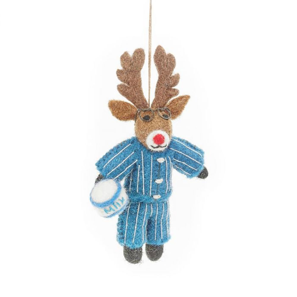 Felt So Good Christmas Pyjamas Rudolph Decoration | Utility Gift UK