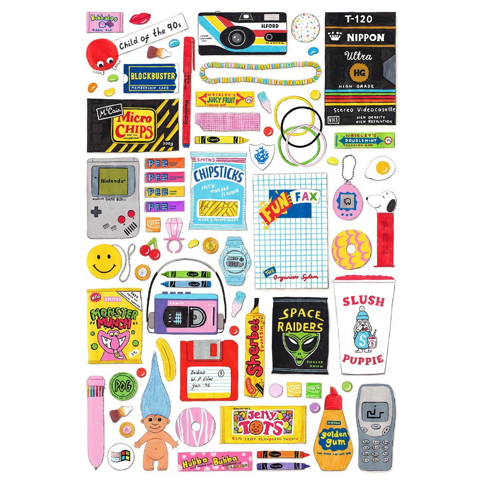 Buy the Retro 90s 1000 Piece Jigsaw | Happily Puzzles