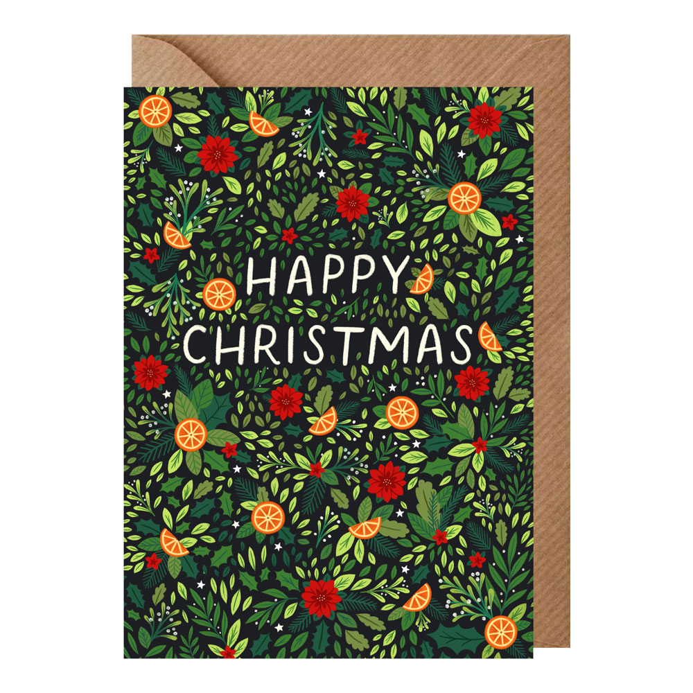 Foliage Happy Christmas Card | Utility x The London Studio