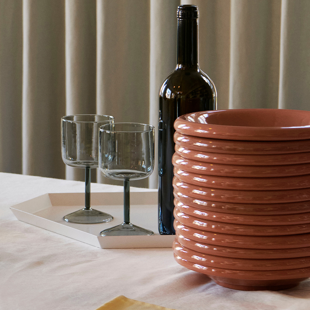 Buy the HAY Barro Bowl Set of 2 Natural Terracotta | Utility Gift