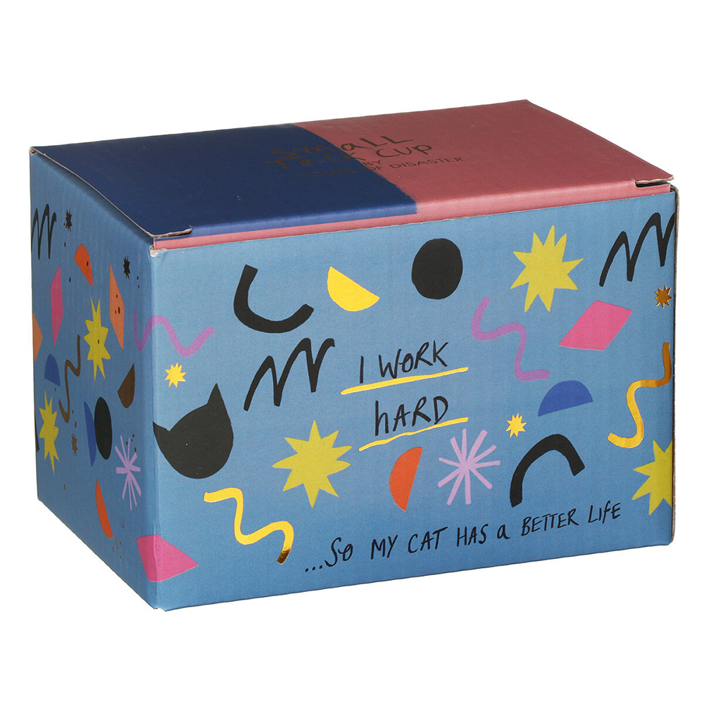 I Work Hard Cat Mug | Utility Gift UK