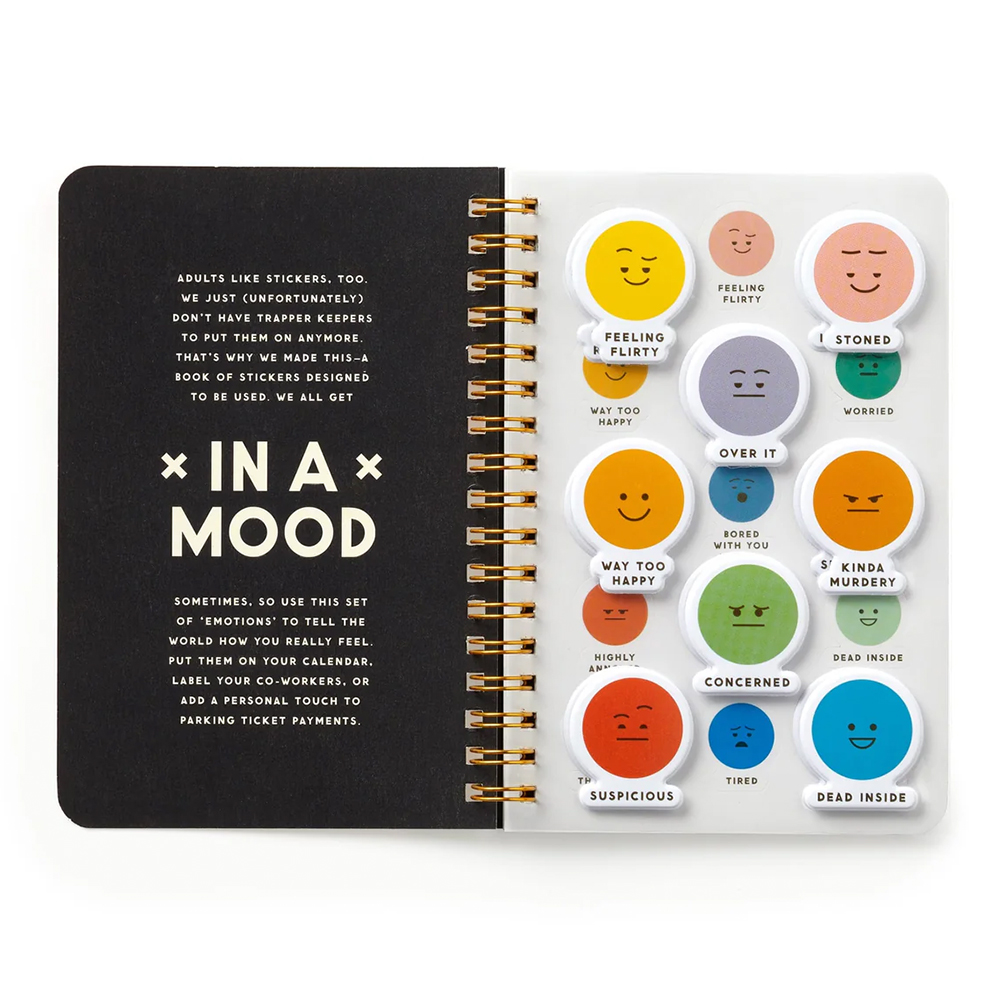 In a Mood Sticker Book by Brass Monkey | Utility Gift UK