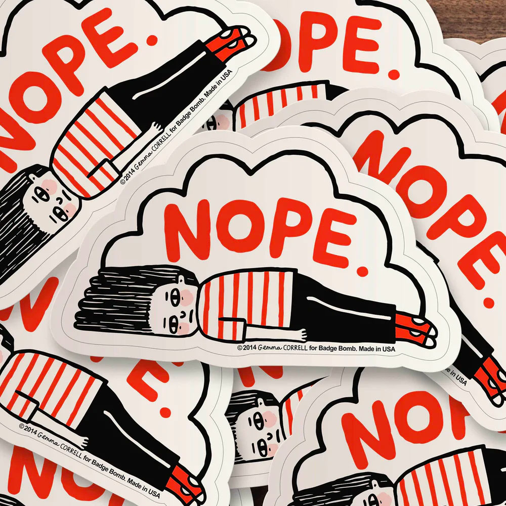 Big Sticker Nope | Utility Gift UK