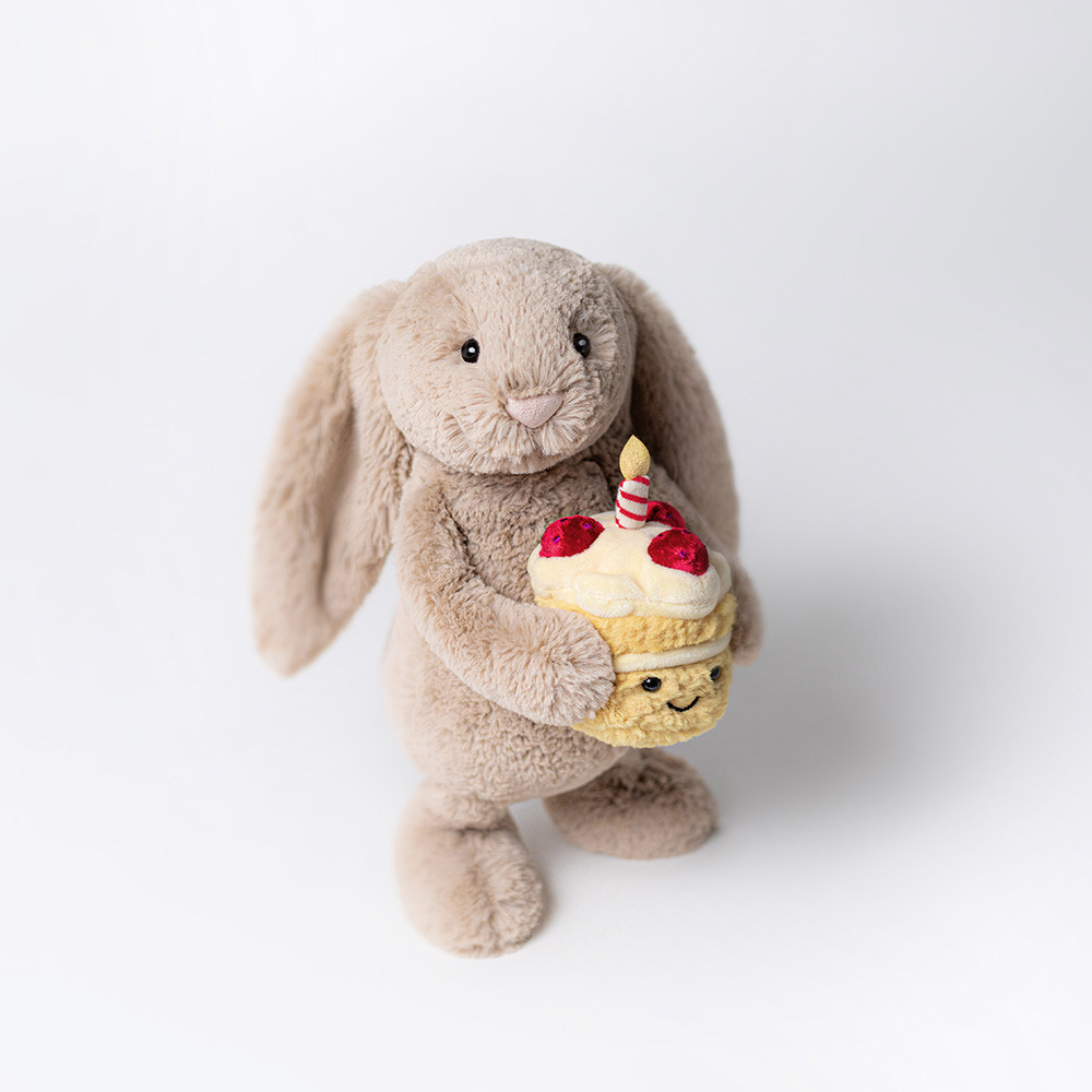 Buy the Bashful Beige Bunny 'Birthday' | Jellycat Official Stockist UK